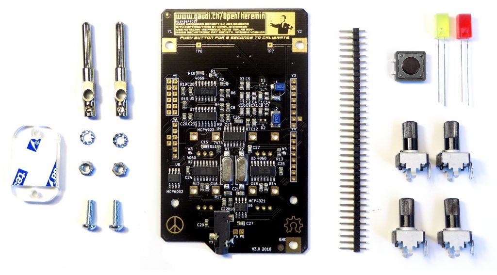 OpenTheremin V3 Shield and Antenna Kit Bundle – GaudiShop